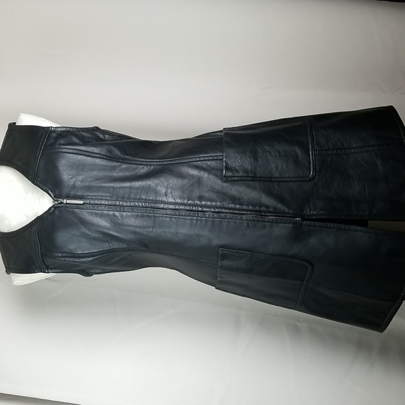 Perry Ellis | Dresses | Nwt Perry Ellis 0 Genuine Leather Dress With ...